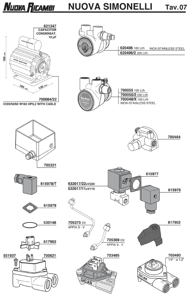 Nuova Simonelli 07 - ESPRESSO MACHINE PARTS